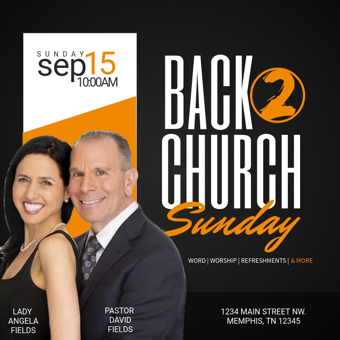 BACK TO CHURCH SUNDAY Template | PosterMyWall