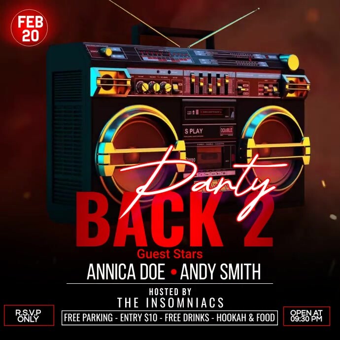 Plantilla de Back To Party Instagram | PosterMyWall