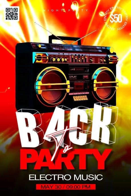 Back To Party Video Template | PosterMyWall