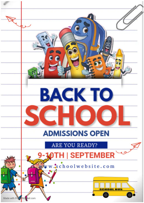 Back To School, Event,admissions Are Open A6 Template | PosterMyWall