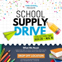 back to school supply drive flyer template | PosterMyWall