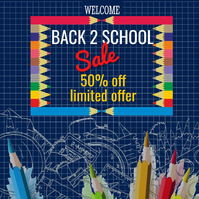 Back to school,sale template | PosterMyWall