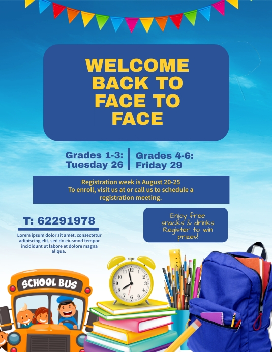 BACK TO SCHOOL .E Template | PosterMyWall