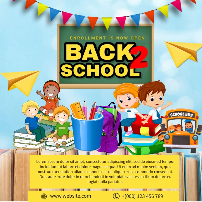 BACK TO SCHOOL .E Template | PosterMyWall