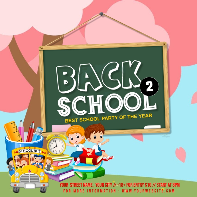 Plantilla de BACK TO SCHOOL .E | PosterMyWall
