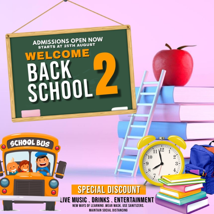 BACK TO SCHOOL .E Template | PosterMyWall
