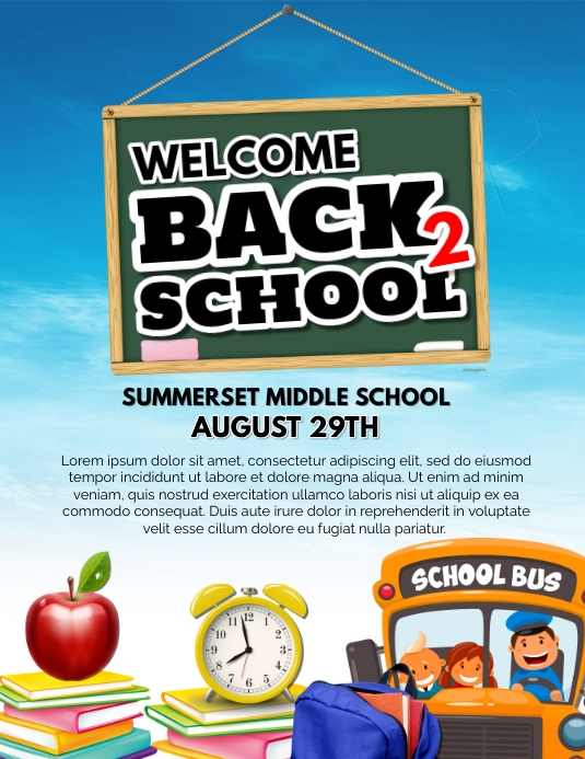 Plantilla de BACK TO SCHOOL .E | PosterMyWall