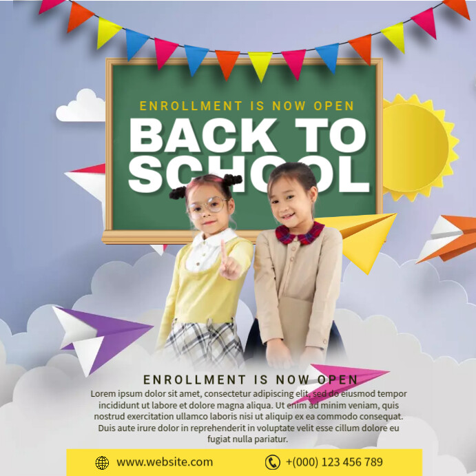 Plantilla de BACK TO SCHOOL .E | PosterMyWall