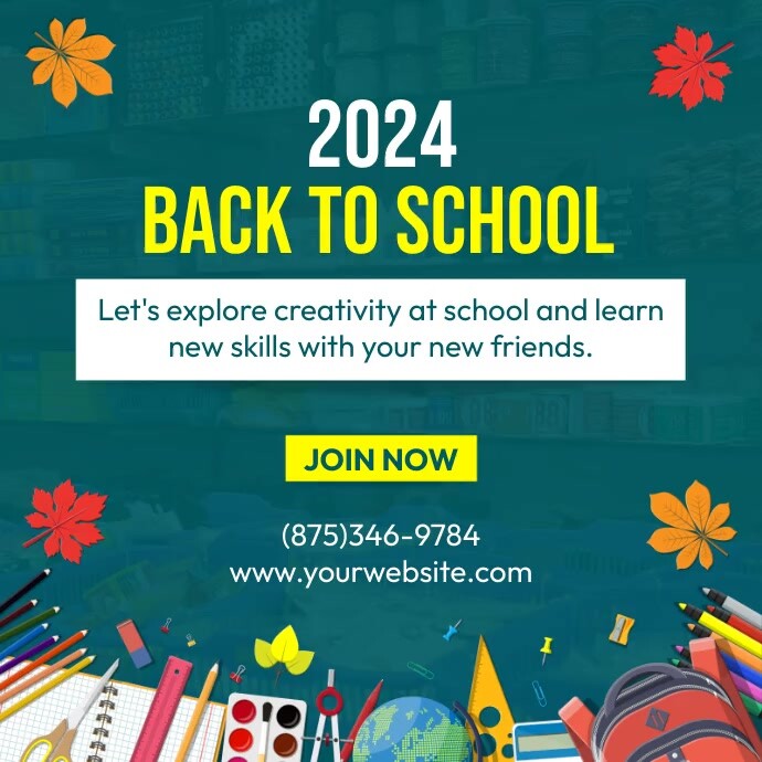 Back to School 2024 Template | PosterMyWall