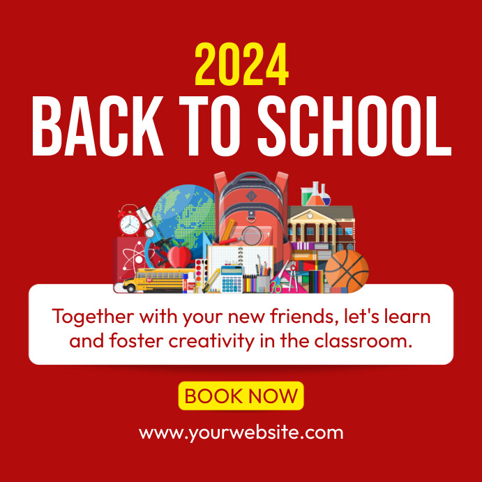 Back to School 2024 Template | PosterMyWall