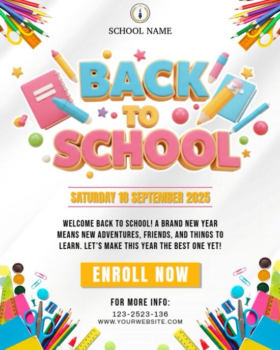 back to school 2025 poster Template | PosterMyWall