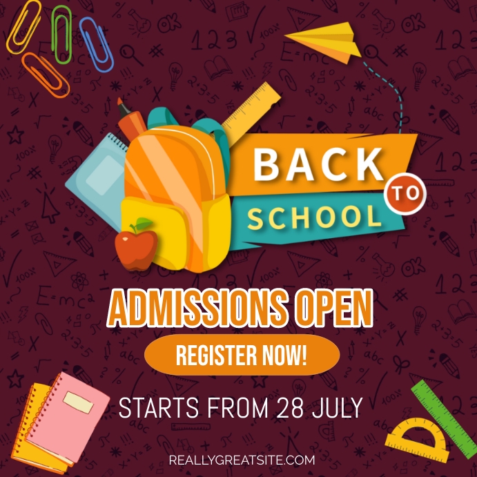 Copy of back to school ad,school admission open ad | PosterMyWall