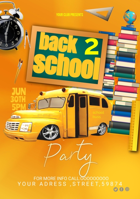 back to school ad design flyer Template | PosterMyWall