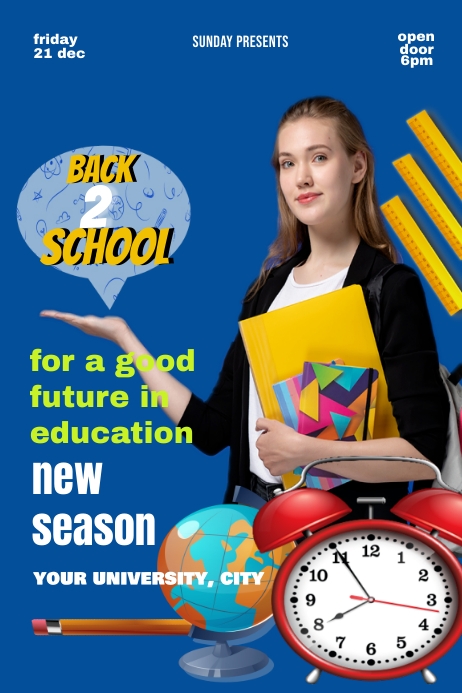 back to school ad design flyer Template | PosterMyWall