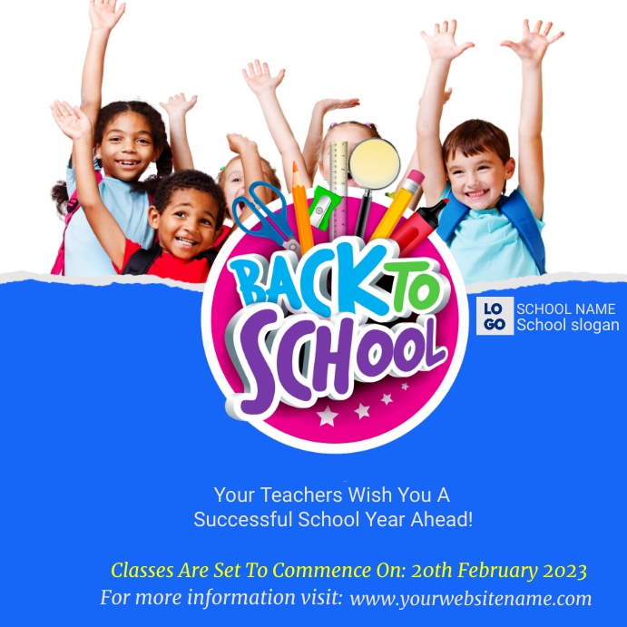 Plantilla de Folleto Publicitario de Regreso a La Escuela | PosterMyWall