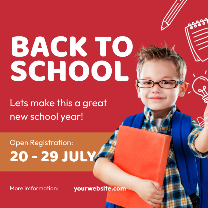 Plantilla de Back to School Announcement | PosterMyWall