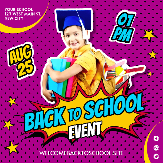 Back To School Banner Template | PosterMyWall