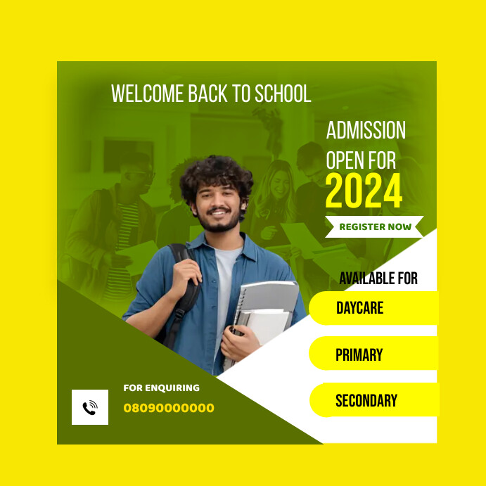 Back To School Bash, Admissions In Progress Template | PosterMyWall