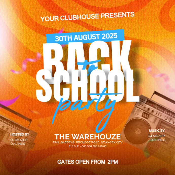 Back To School Bash Template | PosterMyWall