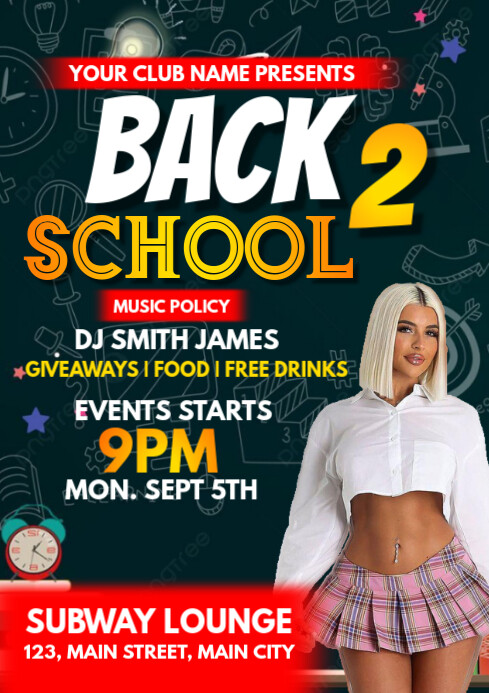 back to school bash Template | PosterMyWall