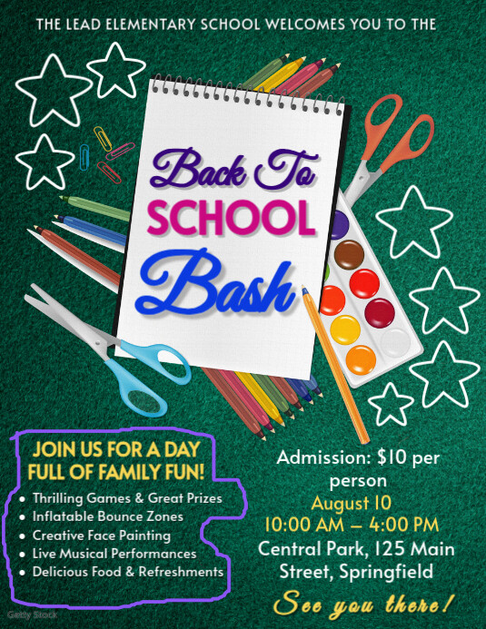Back To School Bash Flyer Template | PosterMyWall