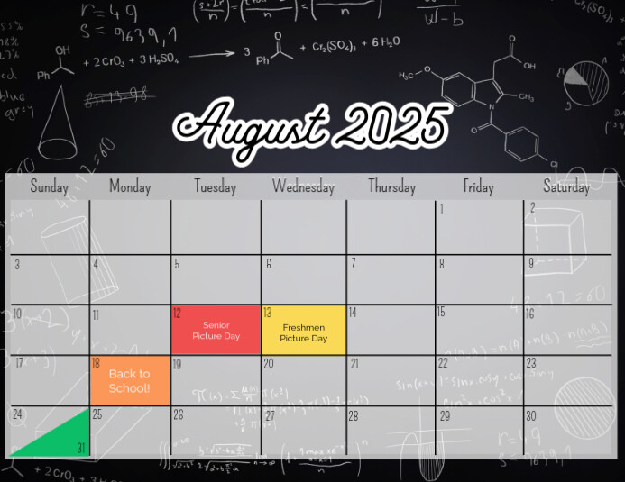 Back to school calendar Template | PosterMyWall