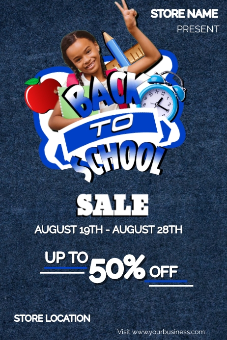 Modèle Back to School | PosterMyWall