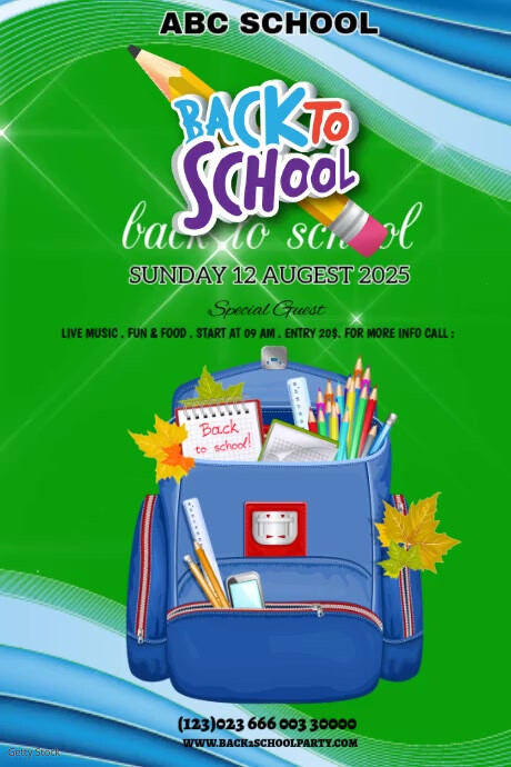 BACK TO SCHOOL Template | PosterMyWall