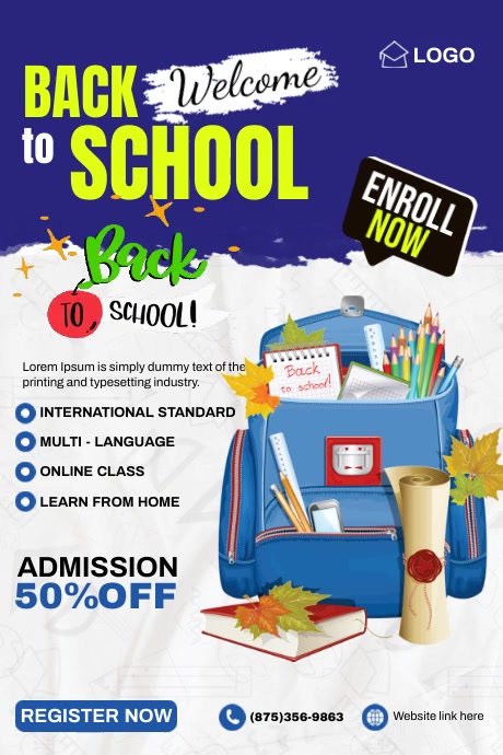 Back To School Template | PosterMyWall