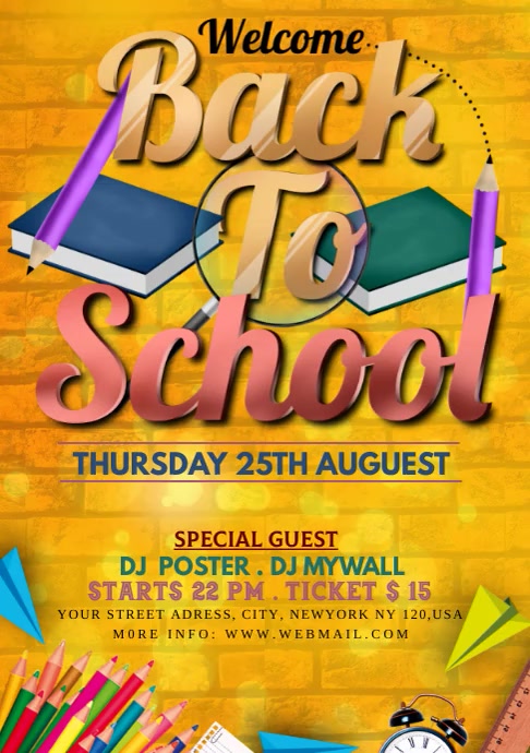 Plantilla de back to school | PosterMyWall