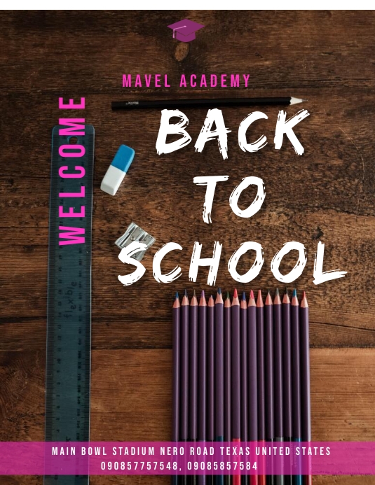Modèle De La Rentrée Scolaire | PosterMyWall