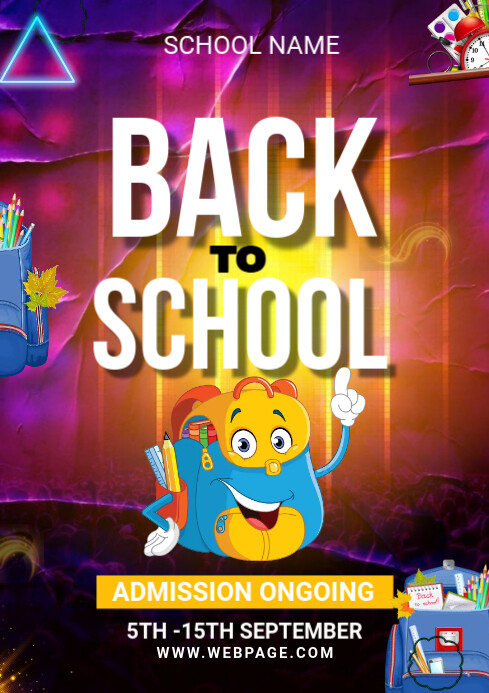 Back to school Template | PosterMyWall