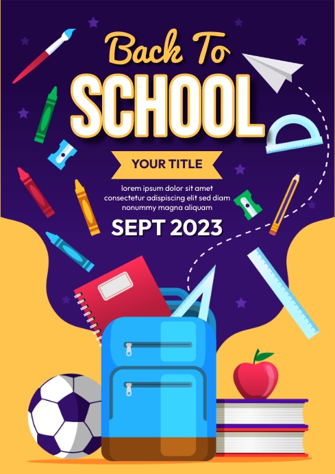 BACK TO SCHOOL Template | PosterMyWall