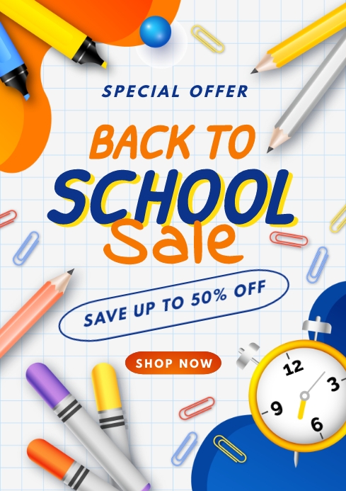 BACK TO SCHOOL Template | PosterMyWall