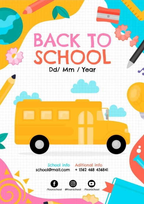 BACK TO SCHOOL Template | PosterMyWall