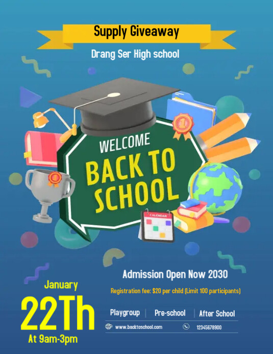 Copy of Back to school | PosterMyWall