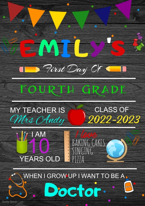 Modèle Retour à de école | PosterMyWall