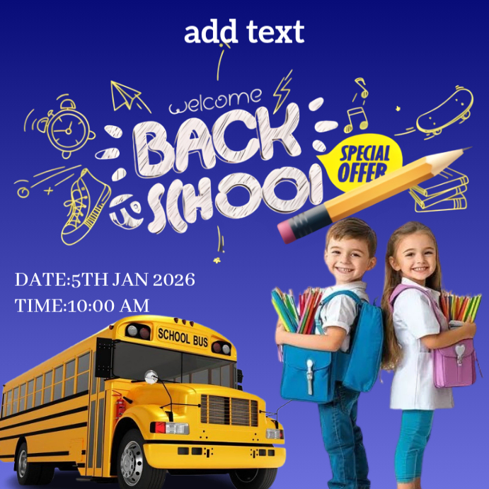 Back to school Template | PosterMyWall
