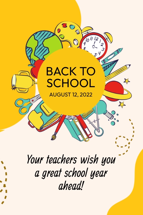 Modèle De La Rentrée Scolaire | PosterMyWall