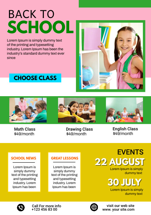 BACK TO SCHOOL Template | PosterMyWall