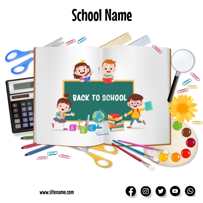 Plantilla de Back to School | PosterMyWall