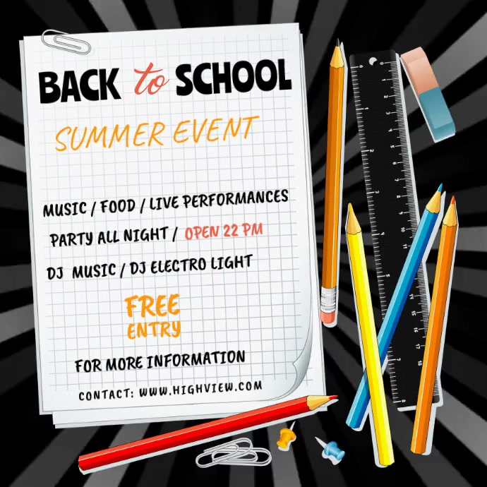 Copy of back to school event | PosterMyWall