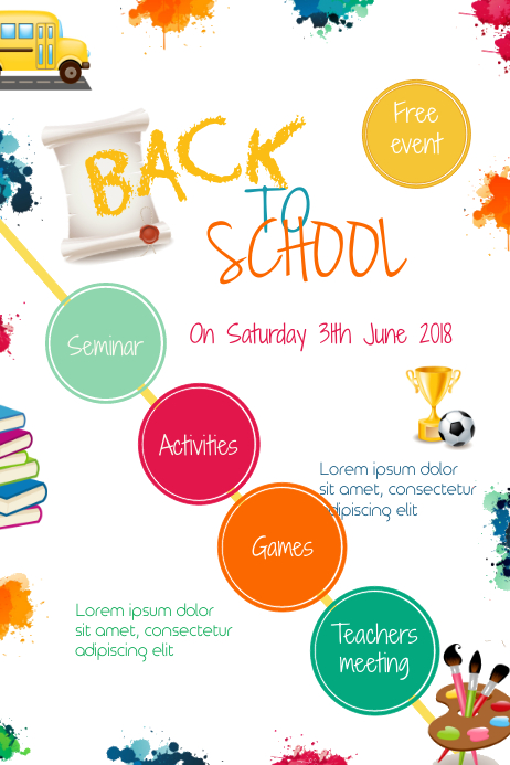 Back to school event Template | PosterMyWall