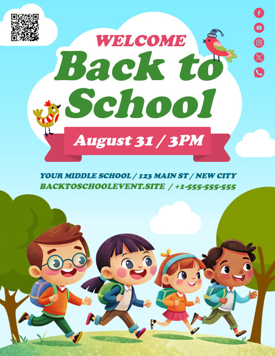 Back to School Event Flyer Template | PosterMyWall