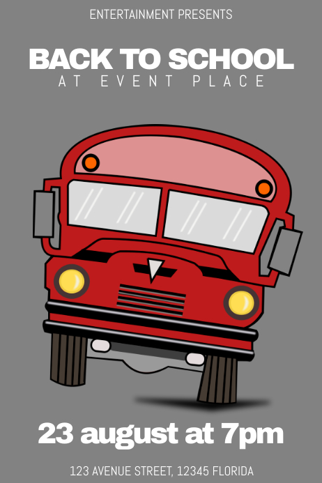 back to school event poster template | PosterMyWall