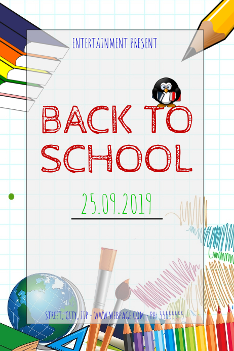 Copy of Back to school event flyer template | PosterMyWall