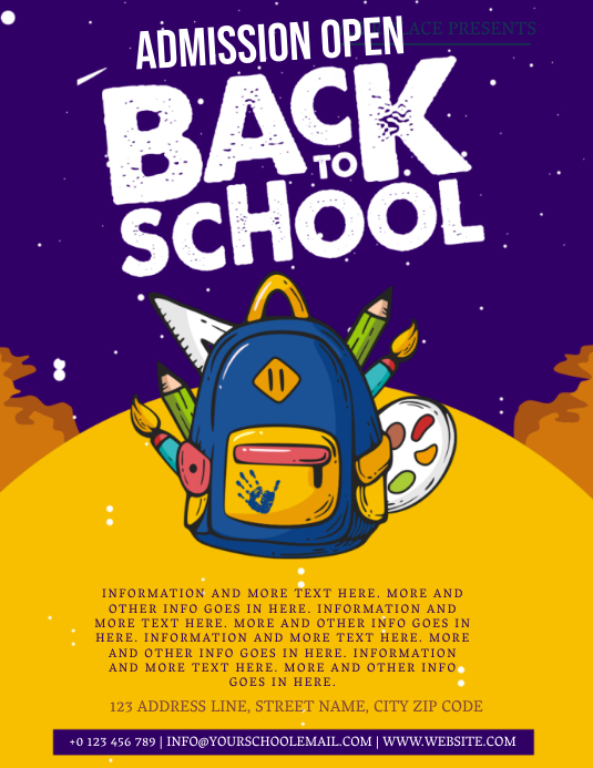 BACK TO SCHOOL Event Flyer Template | PosterMyWall