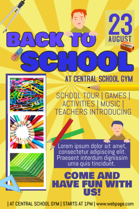 Copy of back to school event introducing first september template ...