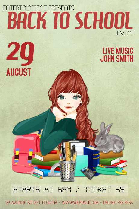 back to school event flyer poster template | PosterMyWall