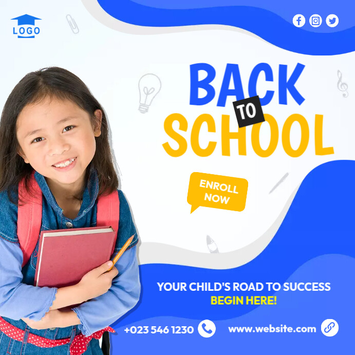 Back To School Flyer Ads Templat | PosterMyWall